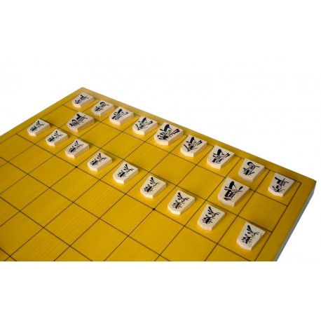 White Wood Shogi Pieces - Japanese Chess Game Chips